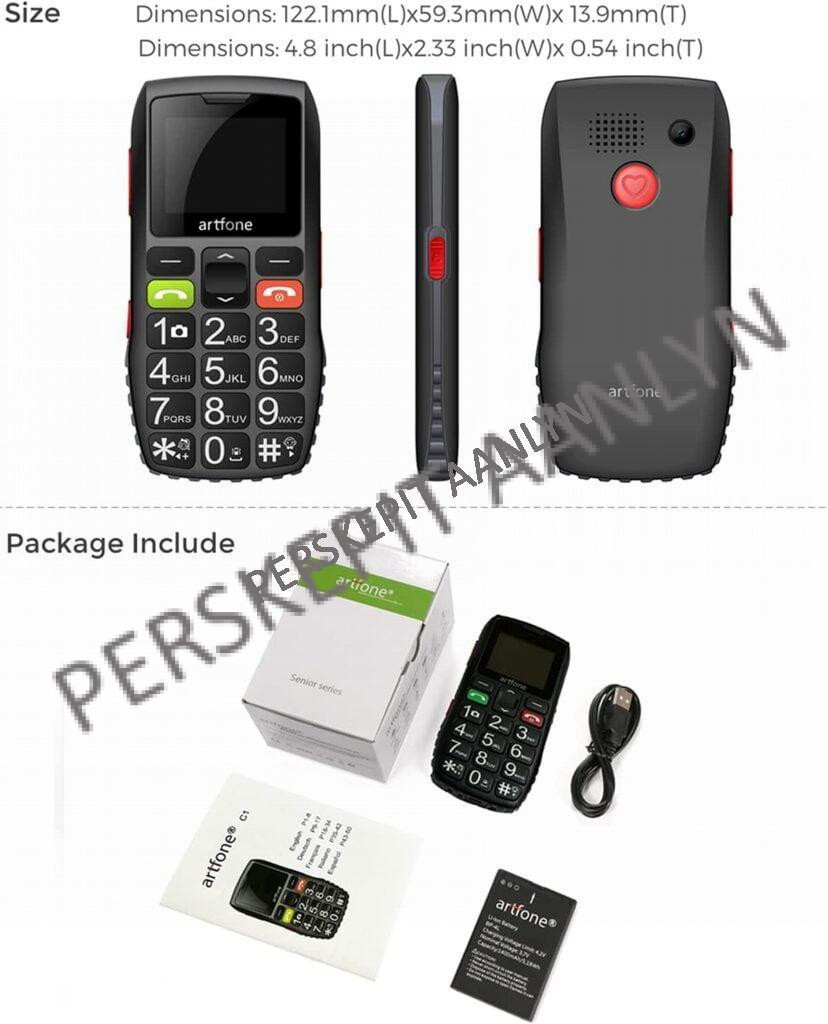 ARTFONE C1 Big Button Mobile Phone For The Elderly – PERSKEPIT