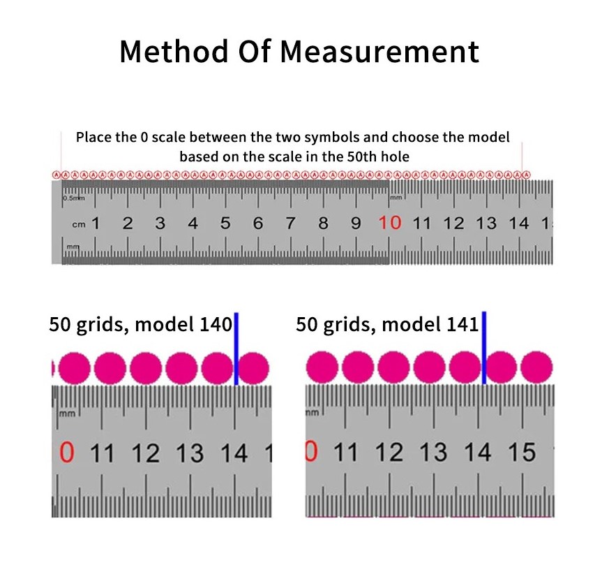Diamond Painting 140/141 Round Rhinestone Placement Ruler Kit TYP001 ...